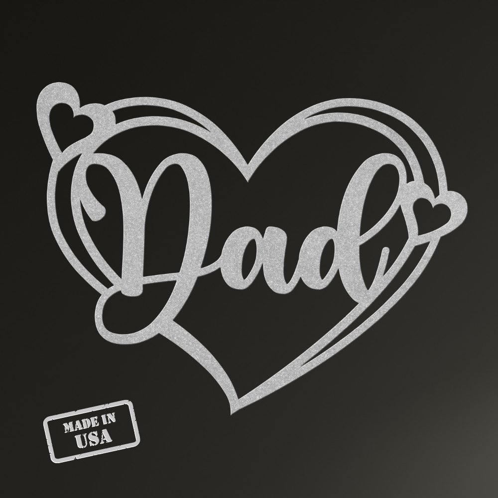 Dad Heart Sign | Metal Wall Art