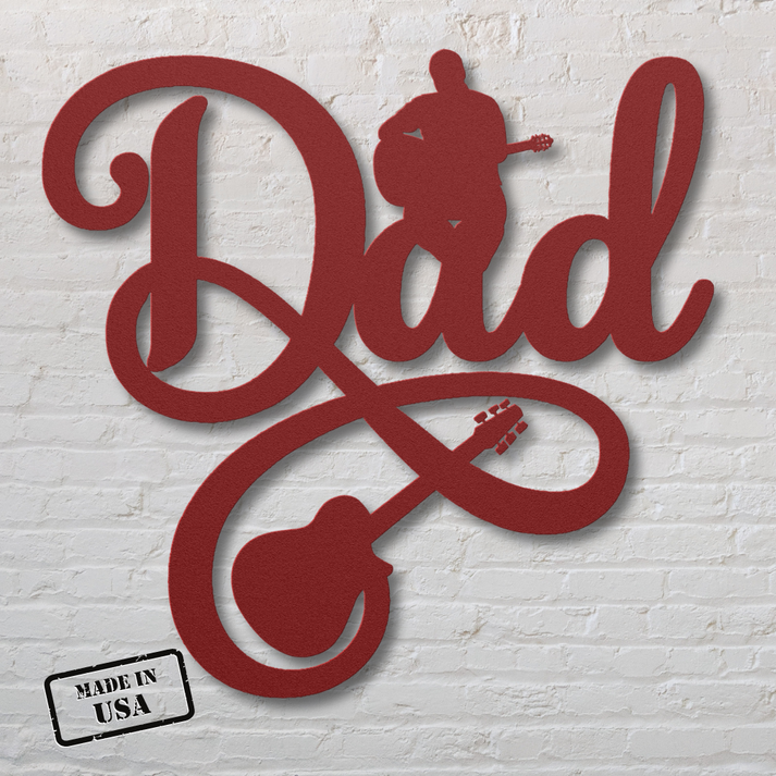 Guitarist Dad Sign | Metal Wall Art