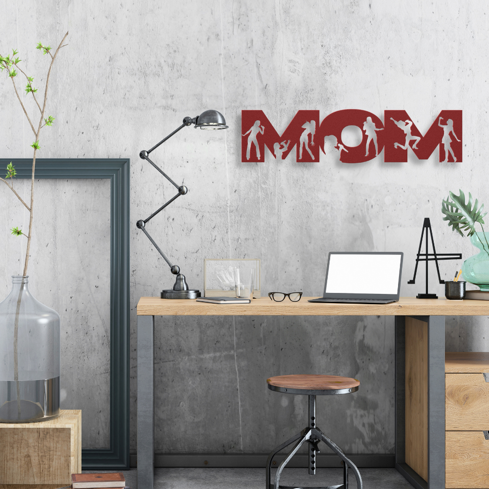 Mom Text Sign for Singer Mom | Metal Wall Art